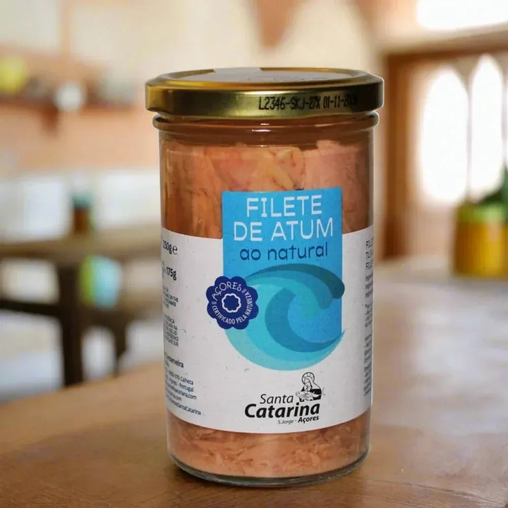 Natural tuna fillets (without oil) in a glass jar - Santa Catarina ...